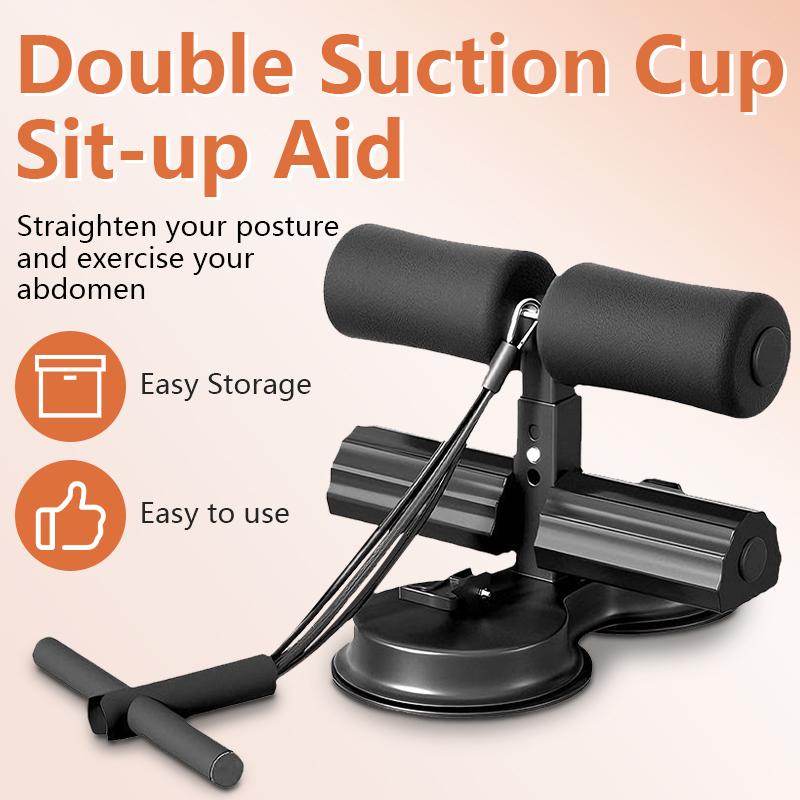Ab & Core Trainer: Dual Suction Foot Holder Sit-Up Bar with Resistance ...