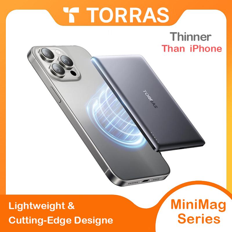 TORRAS MiniMag Power Bank Ultra Slim 5,000/10,000mAh 0.3 in Wireless ...
