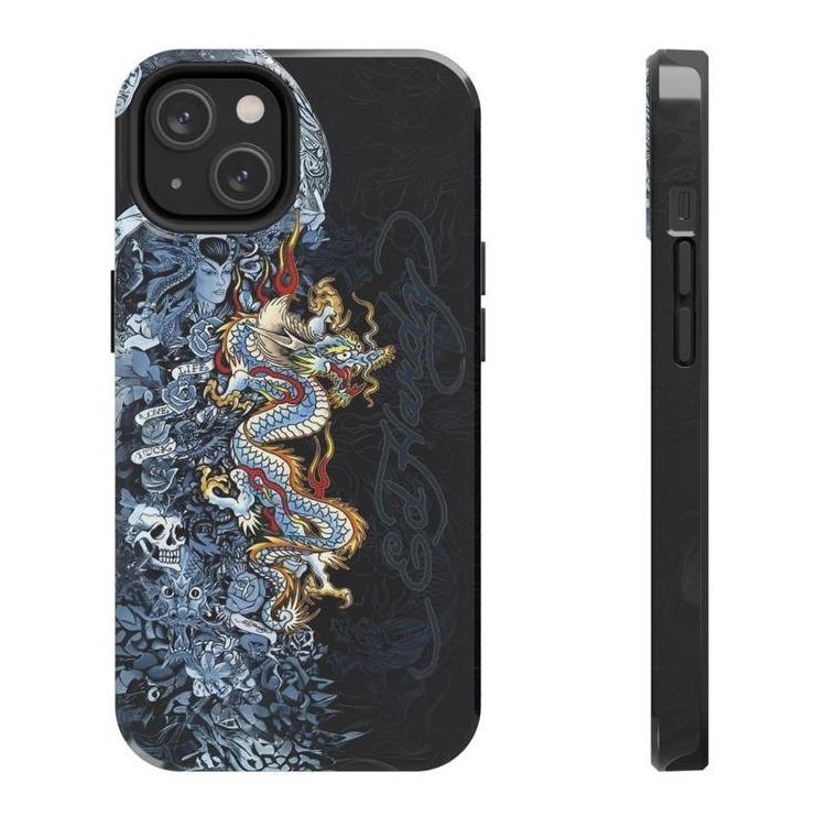 Cool Ed Hardy Dragon Phone Case, Vintage Design, Scratch and Drop ...