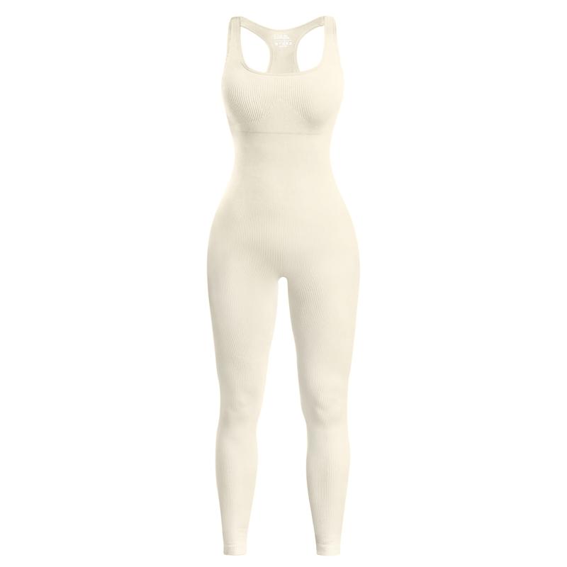 SeSe Code Women Jumpsuits with Tummy Control, Sleeveless Romper Workout ...