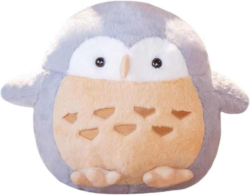 Gray Owl Stuffed Animals 15.7" Snow Owl Plush Toy Super Soft Hugging ...