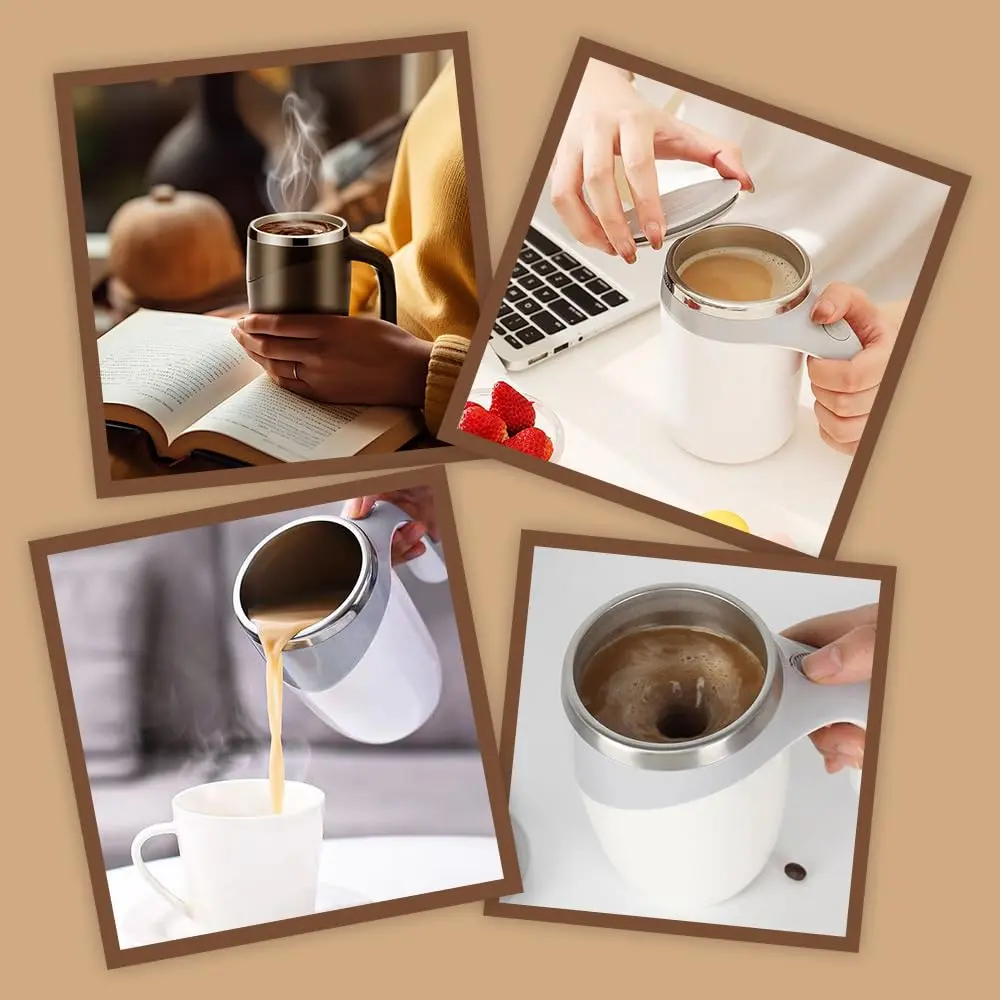 Automatic Self Stirring Coffee Mug | Rechargeable Magnetic Mixing Cup ...