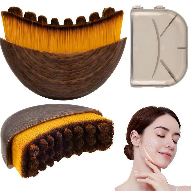 Face Lymphatic Contour Brush for Jawline & Chin Sculpting Dry Brushing ...