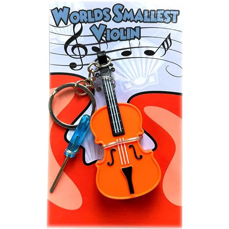 Original World's Smallest Violin Toy Keychain with Playable Sad Music ...