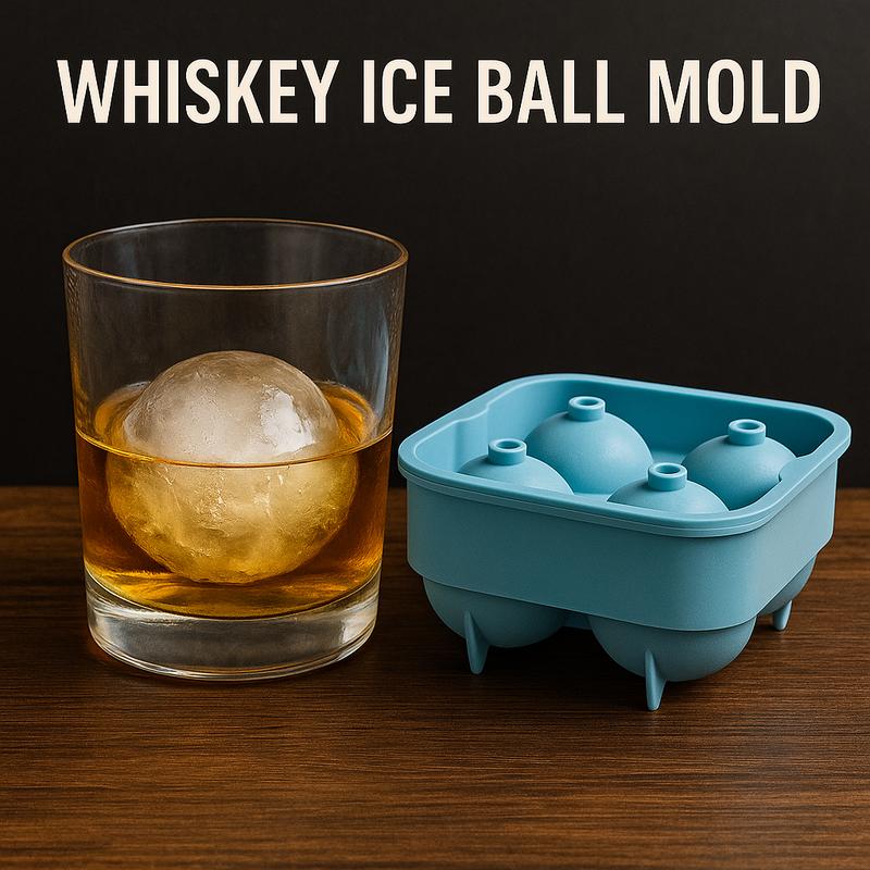 Clear Ice Ball Maker Set - Creates Four 2-Inch Crystal Clear Ice ...