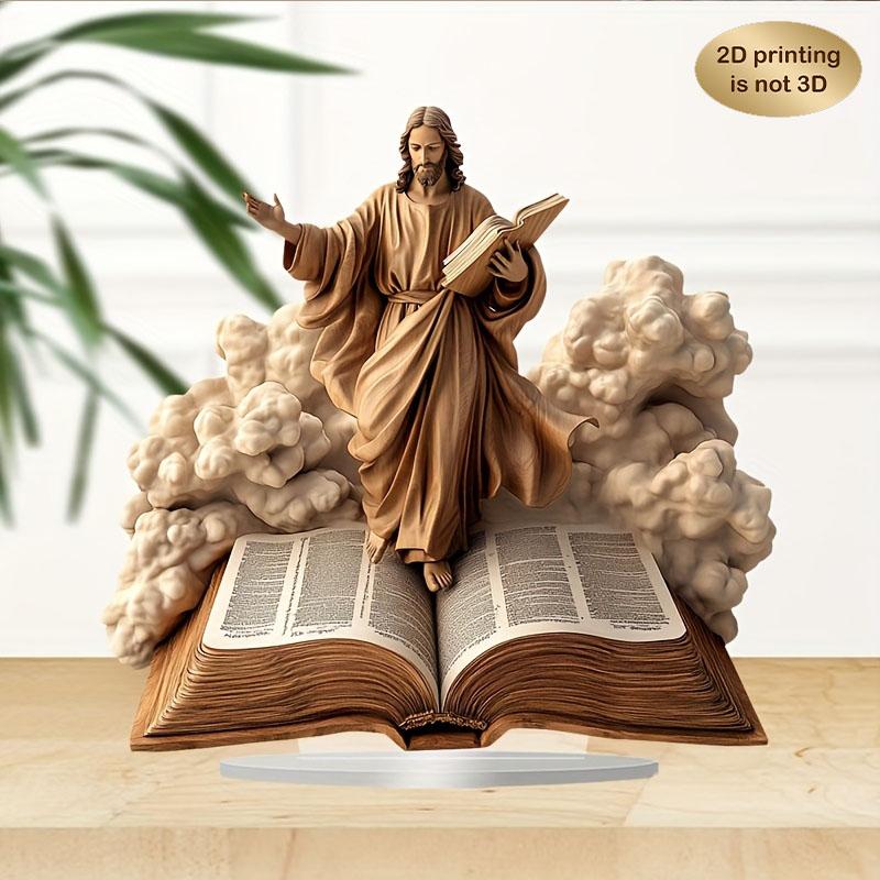 2D printed acrylic desktop decoration ornament, Jesus Christ logo ...