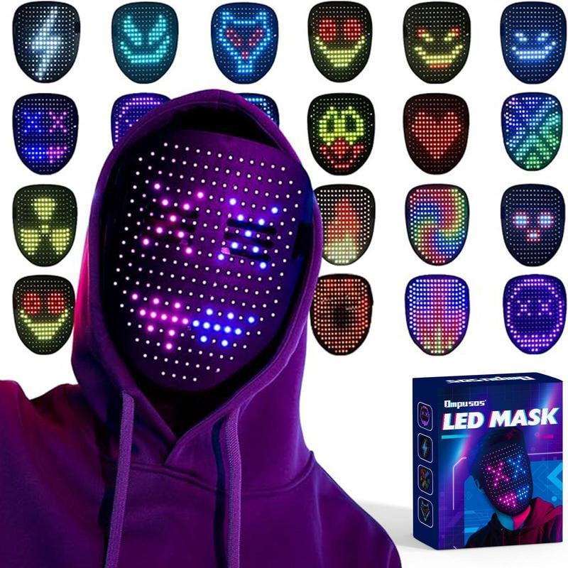 2025 SUPUSH Ompusos New Halloween,Christmas LED Mask, Light Up Mask ...