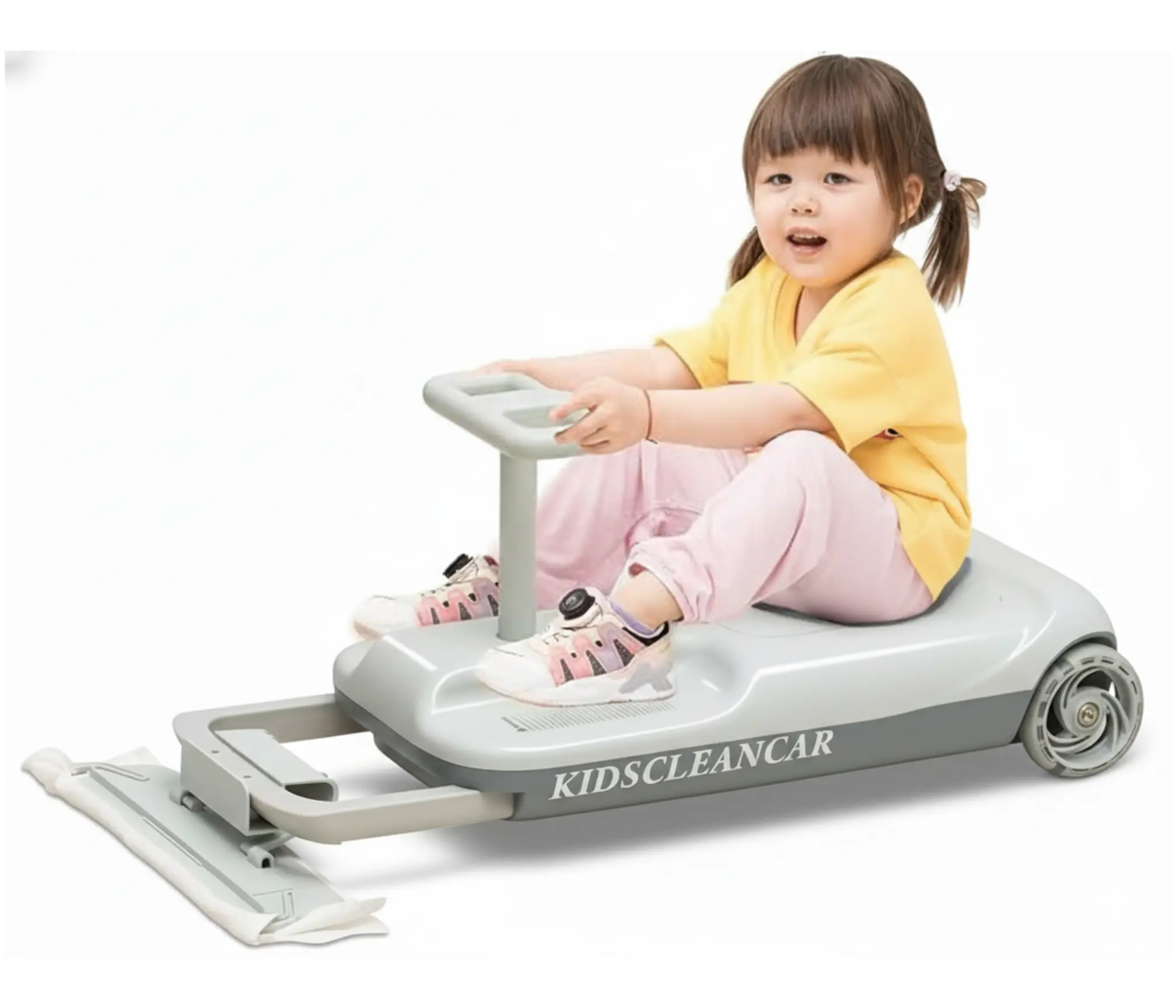 Kidscleancar 3-in-1 Electric Ride-On Go Kart – Fun Riding & Floor ...