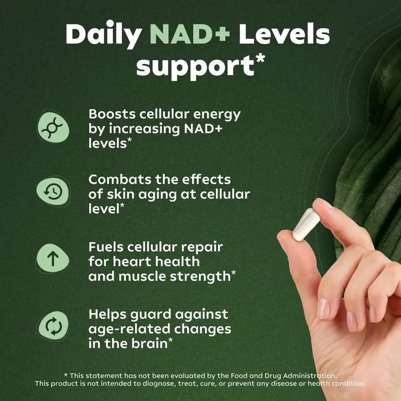 Reus Research NAD Advanced 500mg - NAD+ Supplement for Skin Aging ...