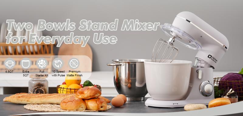 KITCHEN IN THE BOX Stand Mixer 4.5QT & 5QT | 10-Speed Electric Food ...