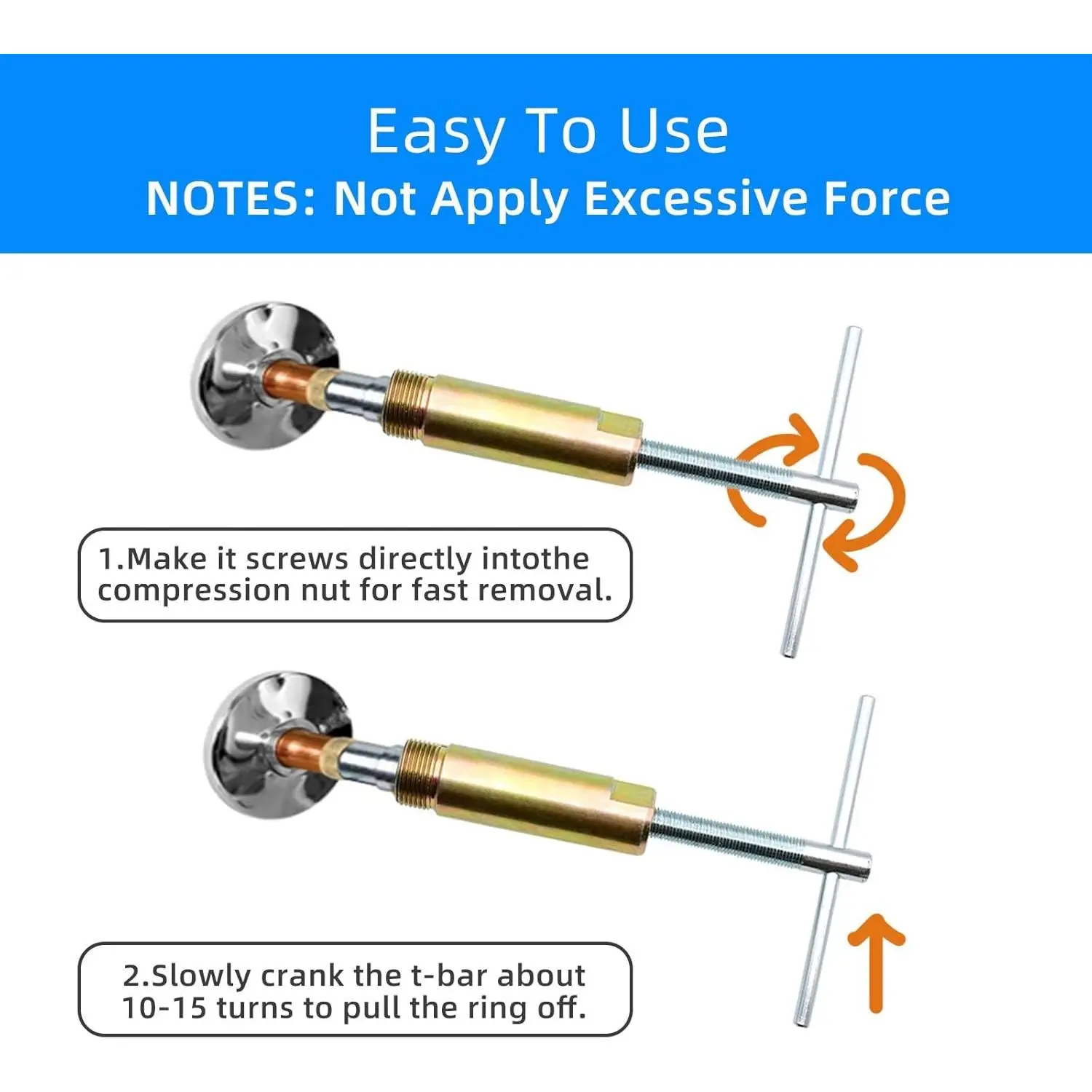 Compression Sleeve Puller Tool Remove Nut & Ferrule Of Pipe 03943 ...
