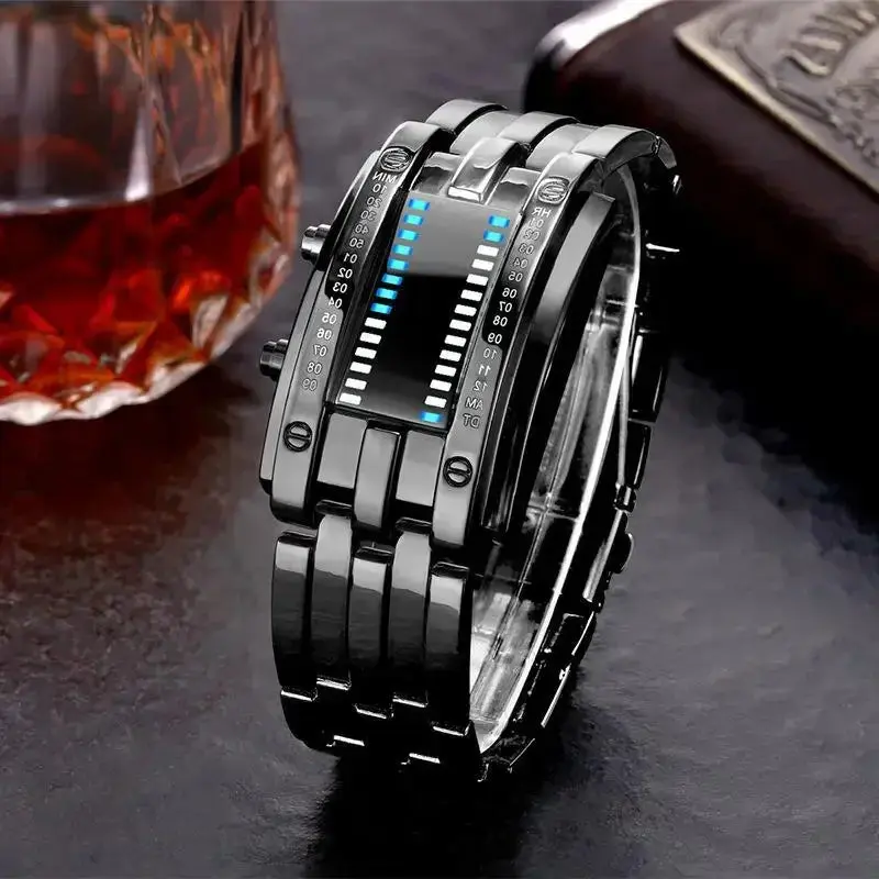 Steel Lava Binary Watch - TikTok Shop