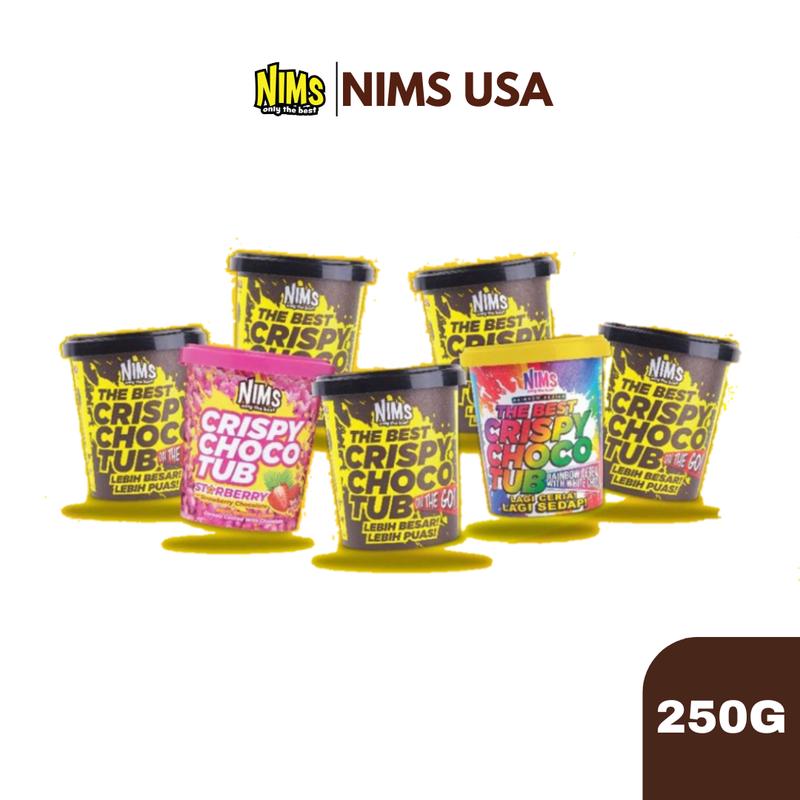 NIMS Crispy Choco Tub Assorted Flavor, Ready to Eat 250g/8.8oz, Snack ...