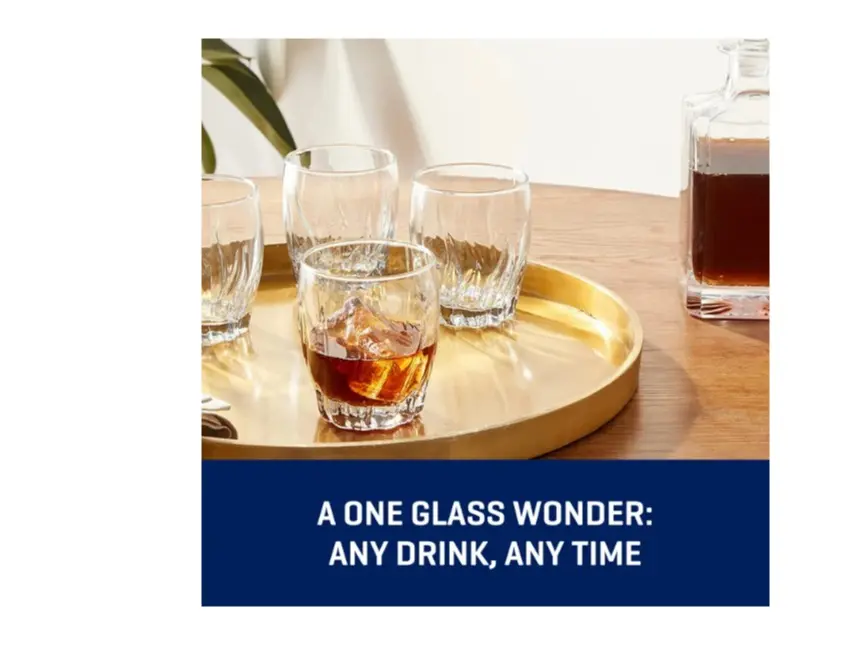 Radiant 12 Piece Glasses Set - Clear Glasses for 16 oz & 12 oz, Ideal ...