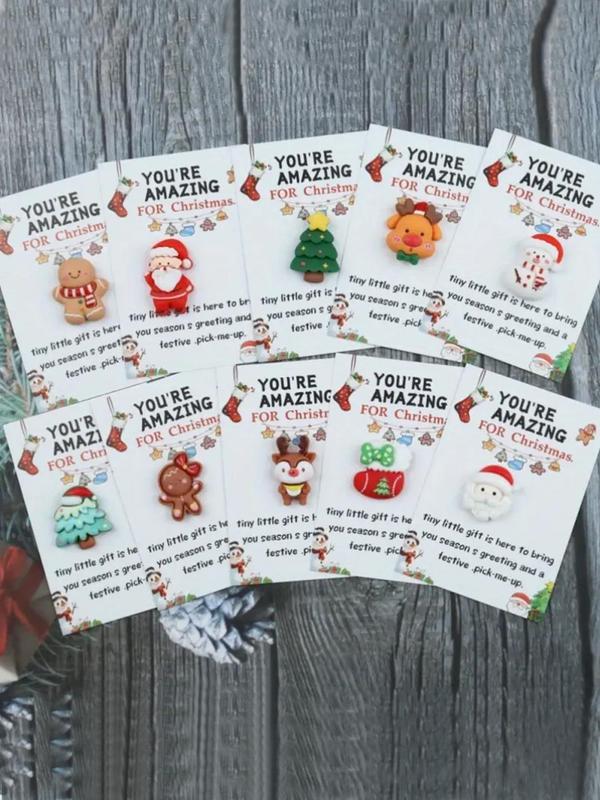 10pcs Fun Christmas Pocket Hug For Friends, With A Variety Of Resin ...