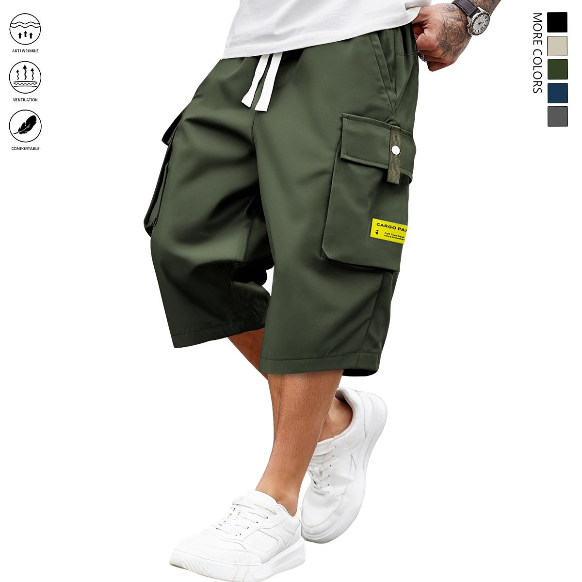 2PCS Men’s Summer Cargo Shorts – “Fashion” brand logo, multiple pockets ...