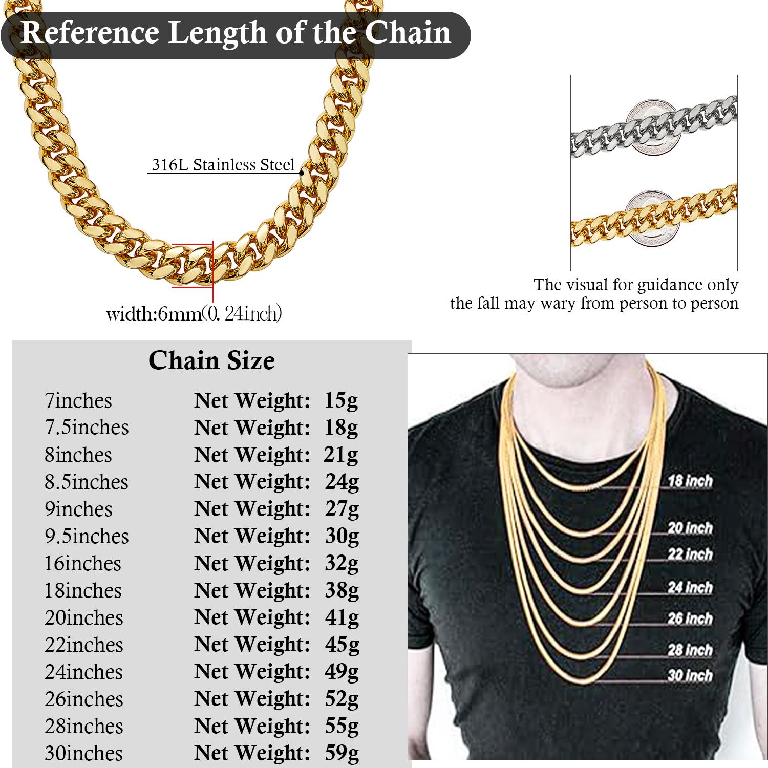 18K Gold Plated Heavy Mens Soild Cuban Link Chain Necklace and Bracelet ...
