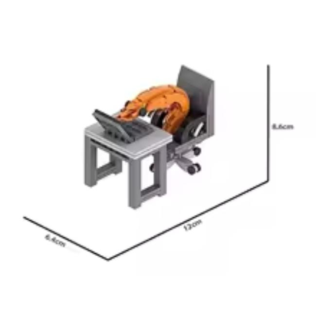 Shrimp at Desk Mini Block Set - Funny Desk Decor Office Gift Cute ...