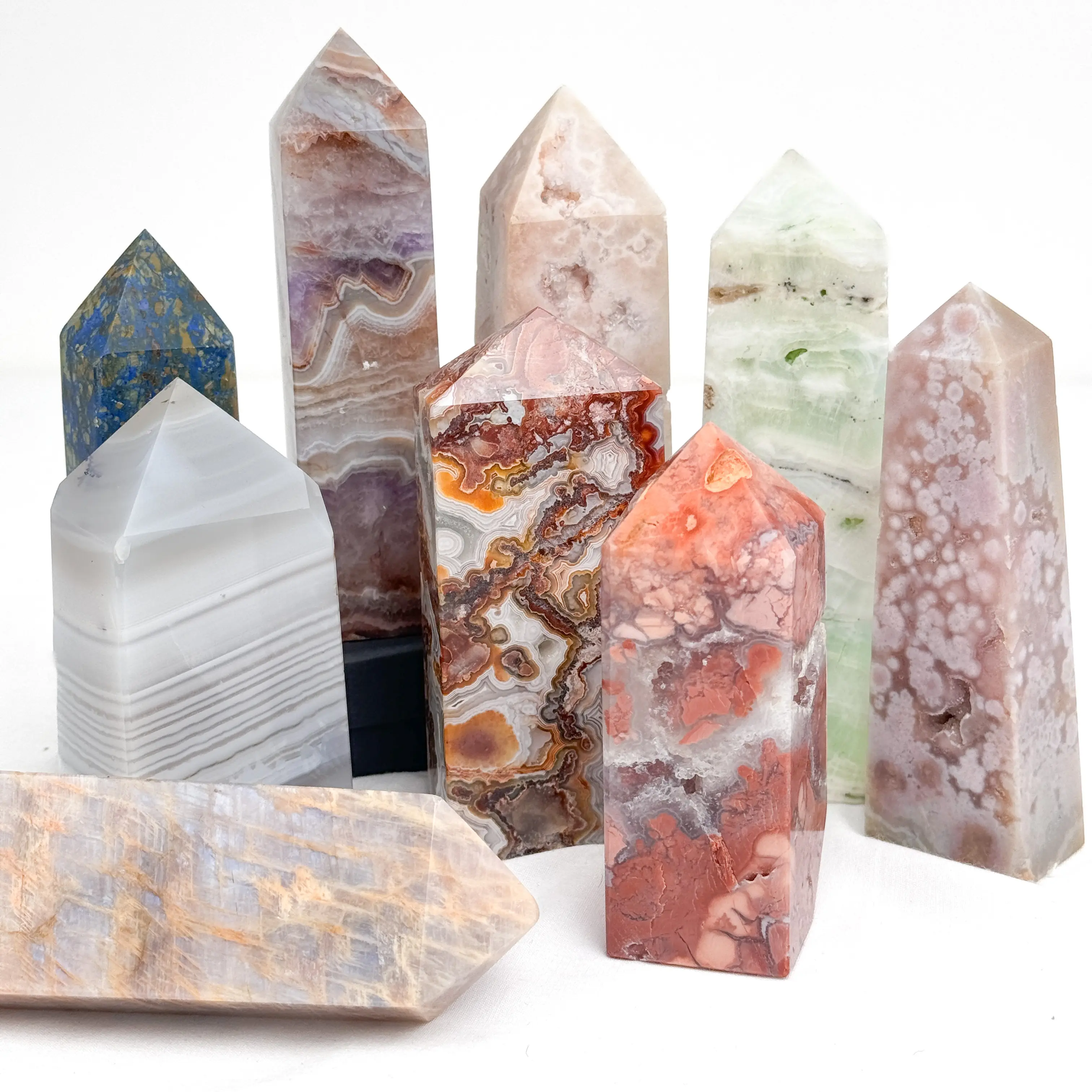 [Video Order]1 Count Crystal Tetrahedral Tower/Size：3.5in～5.6in ...