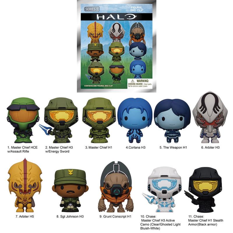 1PC HALO Officially Licensed 3D Anime Character Series Mystery Bulk Bag ...