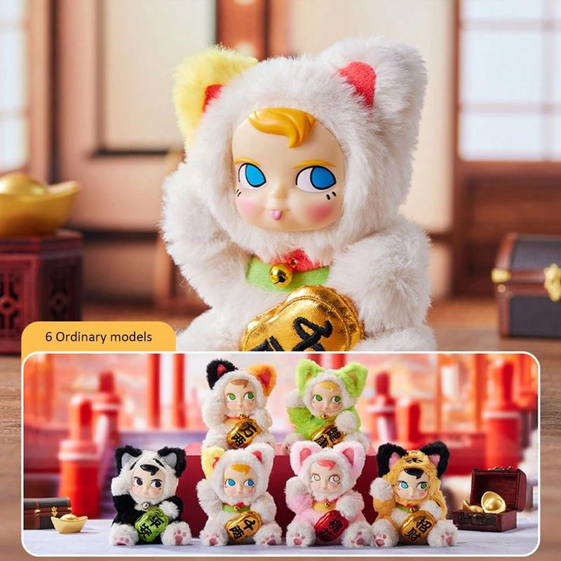 SAMSAM Fortune Cat Vinyl Face Plush Keychain Blind Box Adorable Maneki ...