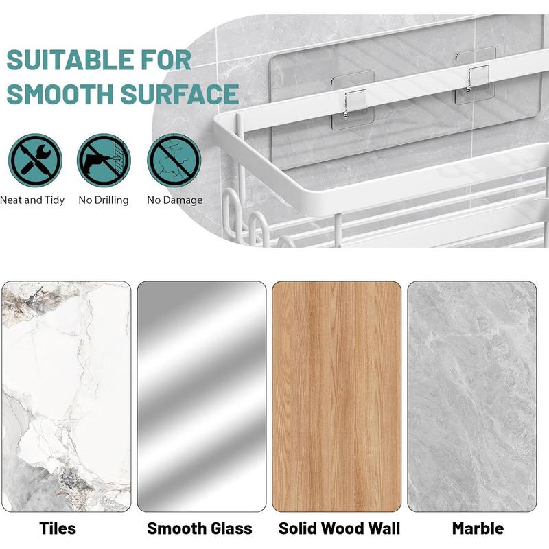 Corner Shower Caddy, 3 Pack Adhesive Bathroom Accessories with Soap ...