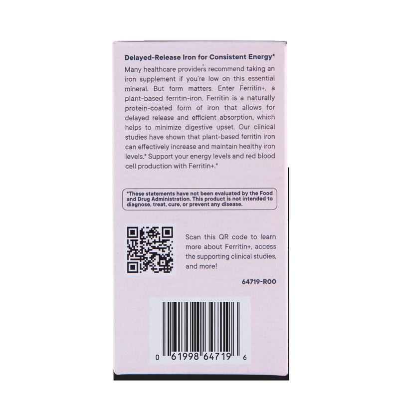 Flora Health Ferritin+ Delayed-Release Iron Supplement - Plant-Based ...