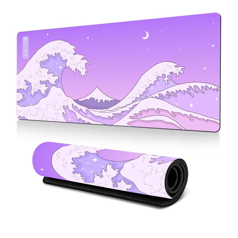 Creative Sea Wave Decorative Extended Mouse Pad, 1 Count Rectangle ...