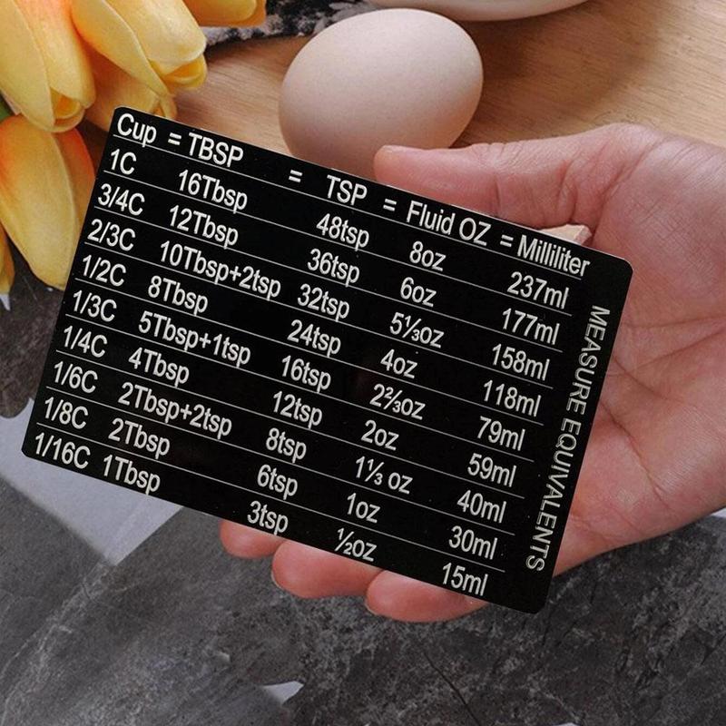 Magnetic Kitchen Conversion Chart, 1 Count Measurement Conversion Chart ...