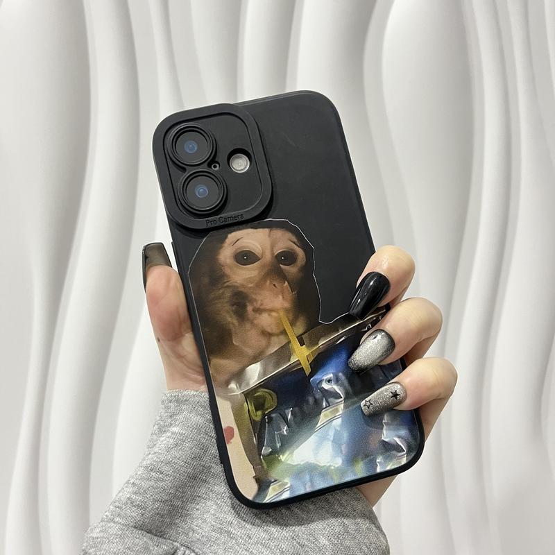 Monkey Sipping Caprisun Phone Case, Fall and Shockproof Phone Case in ...