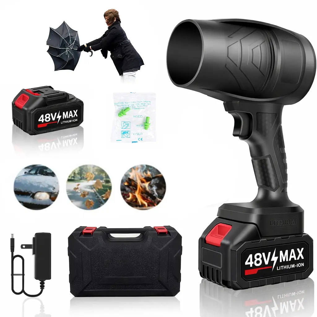 Turbo Leaf Blower，1000G High-Wind Thrust，980,000 RPM Cordless Leaf ...