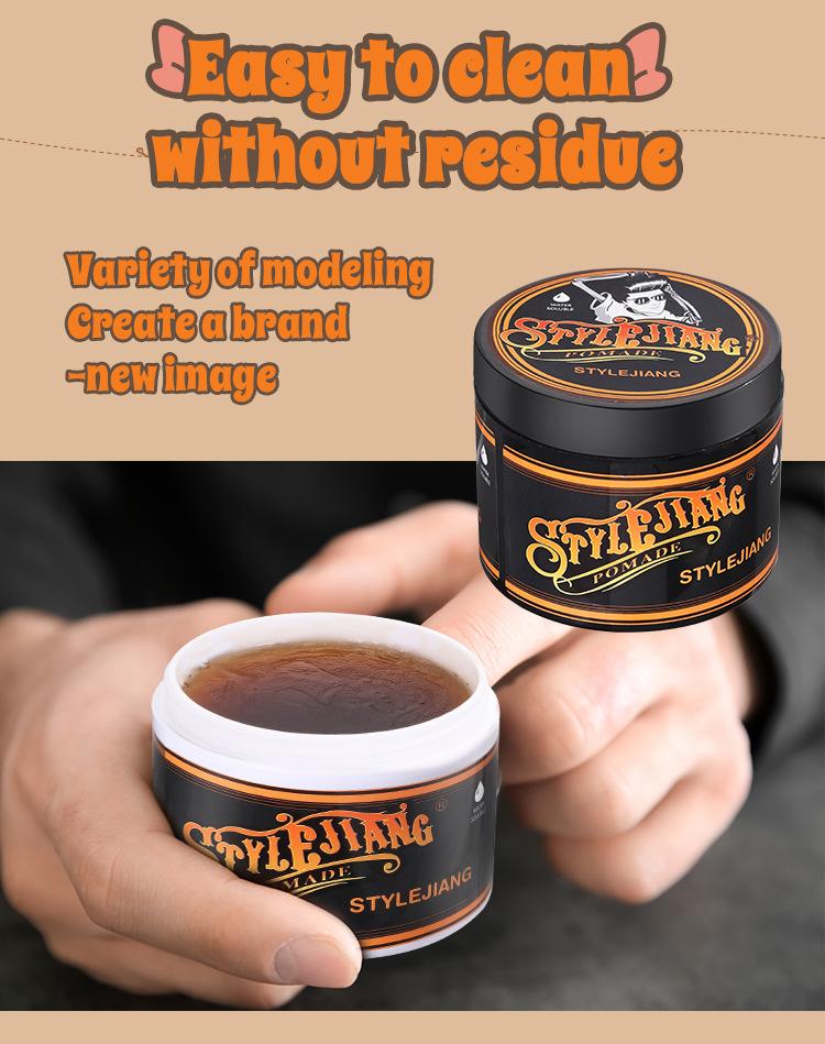 STYLEJIANG Strong Hold Hair Pomade 4oz Water-Soluble Styling Wax for ...