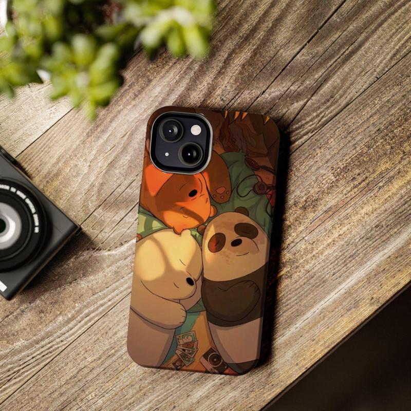 We bare bears Phone Case: Grizzly Panda Ice Bear Curled Up Sleeping ...