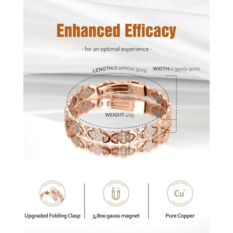 Copper Bracelets for Women – Pure Copper Magnetic Bracelet with 3500 ...