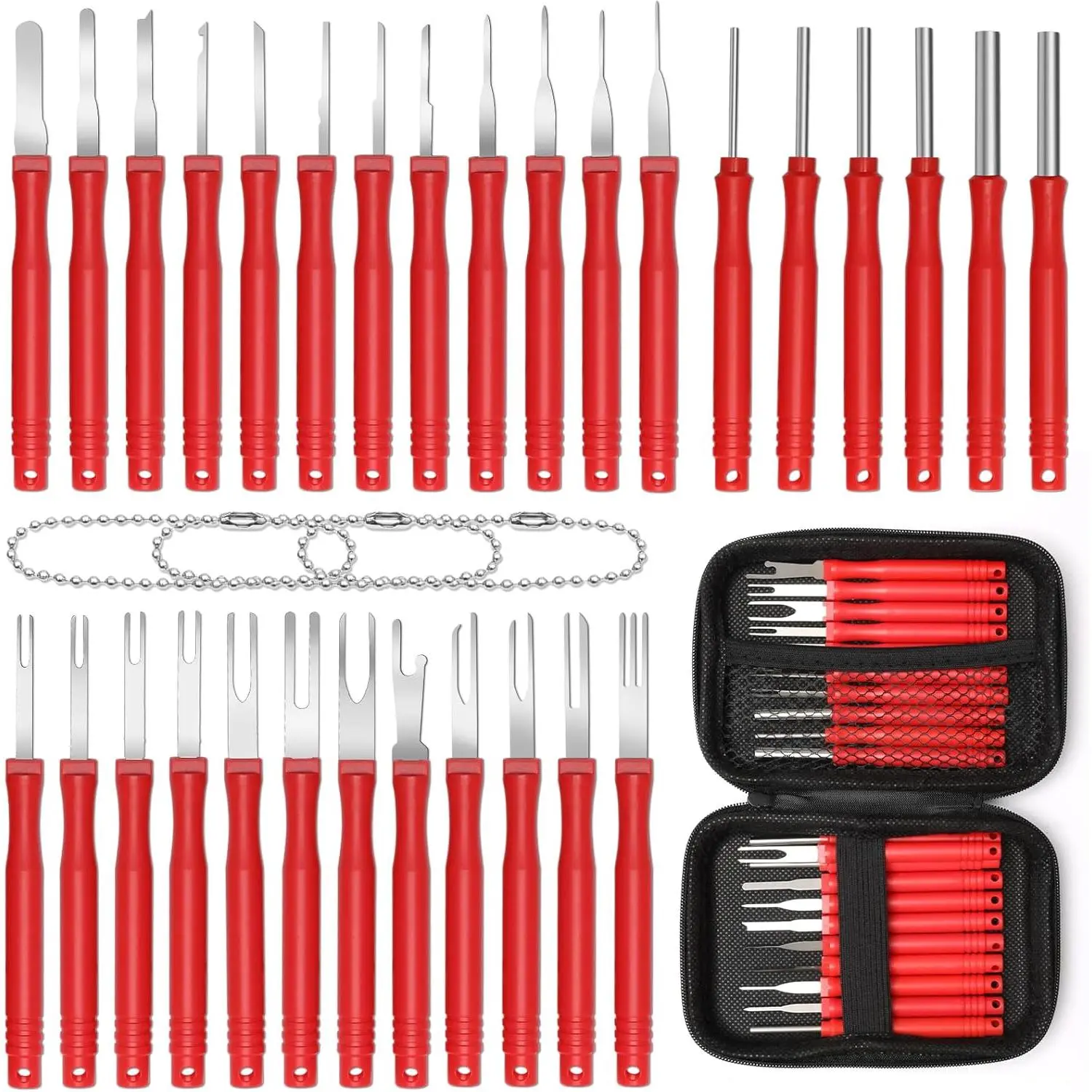 30+4P Terminal Pin Removal Tool Kit - Red - TikTok Shop