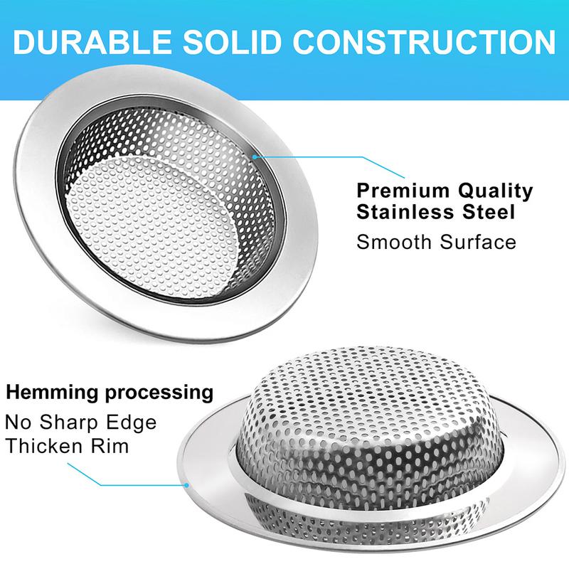 4 Pack Kitchen Sink Strainer, Stainless Steel Drain Strainers, 4.5 ...