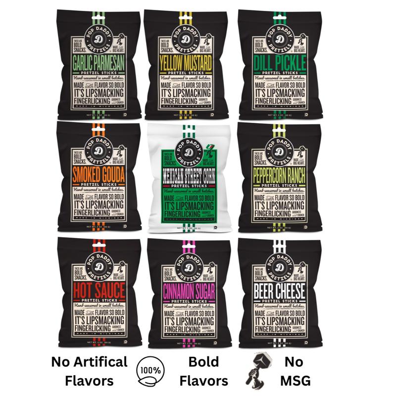 Pop Daddy Pretzels - Best Sellers Sampler Pack - 9 bags - TikTok Shop