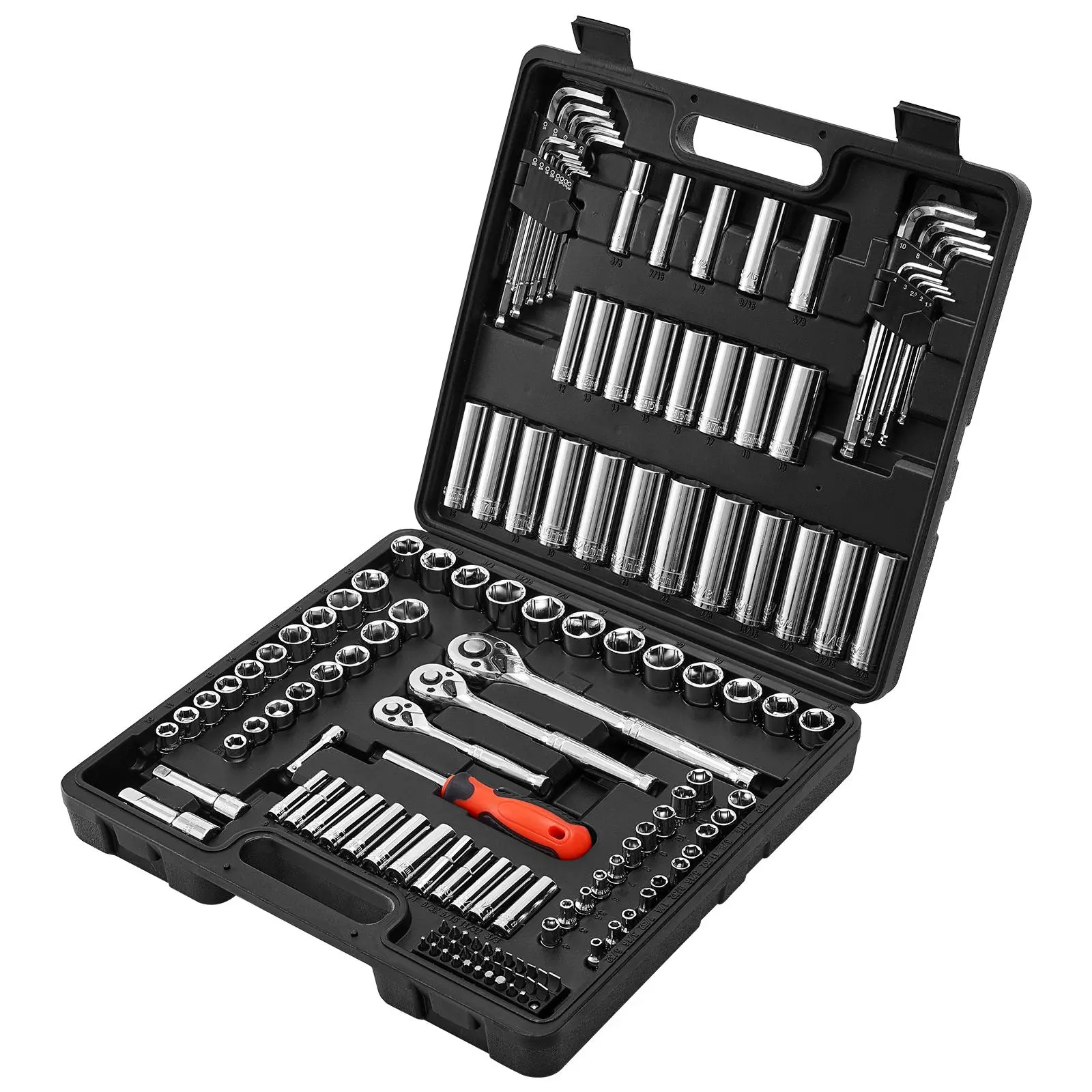 【fathersdaygift】VEVOR Socket Set, 149 Pieces, 3/8 & 1/4 & 1/2 inch ...