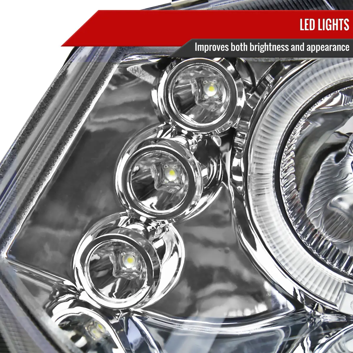 2006-2011 Honda Civic Coupe Dual Halo Projector Headlights (Chrome ...