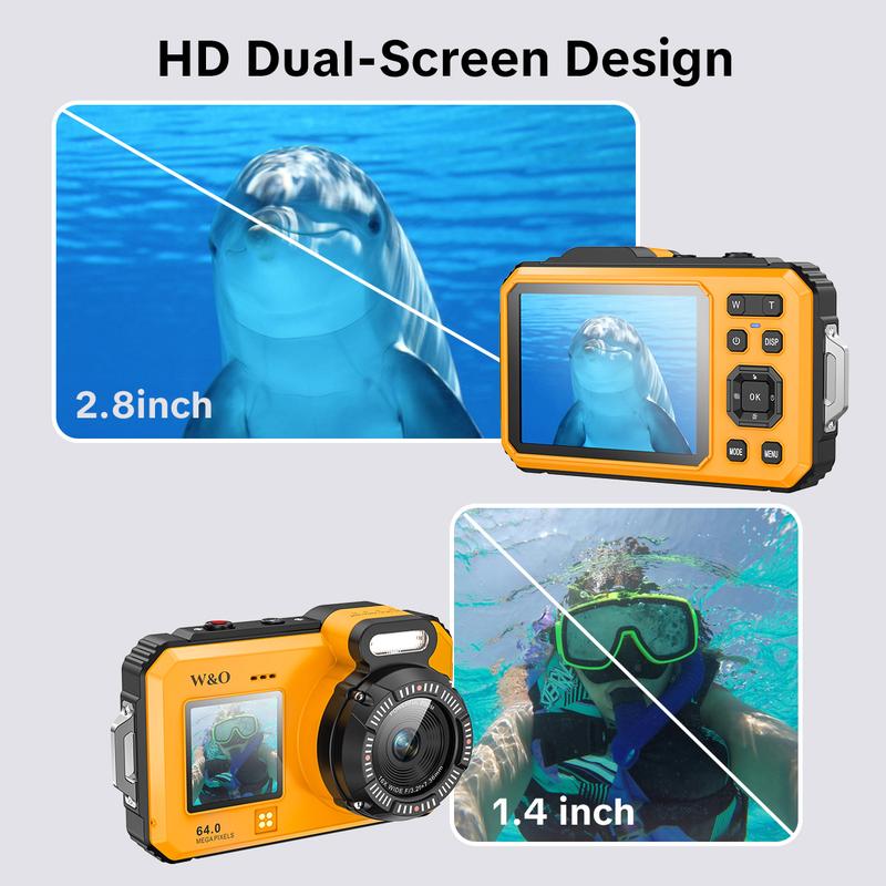 W&O 4K Underwater Camera IP68 Waterproof Camera for Snorkeling with ...