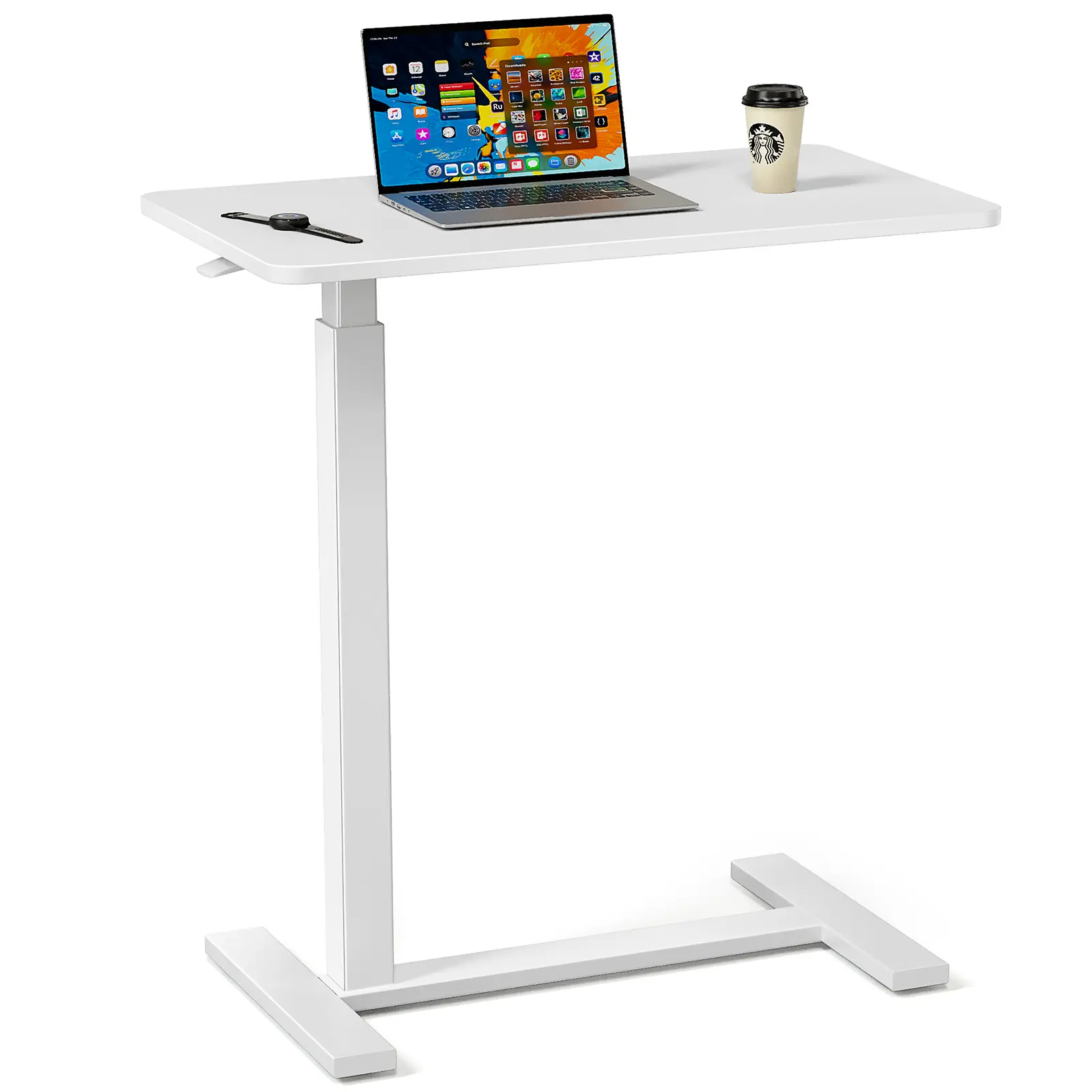 ZHUMI-D-CXZ01-BNS Adjustable Computer Desk Standing Workstation Brown ...