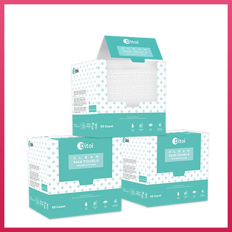 Ditoi Daily Use Disposable Face Towels – 150 Count (3 Packs) Super Soft ...