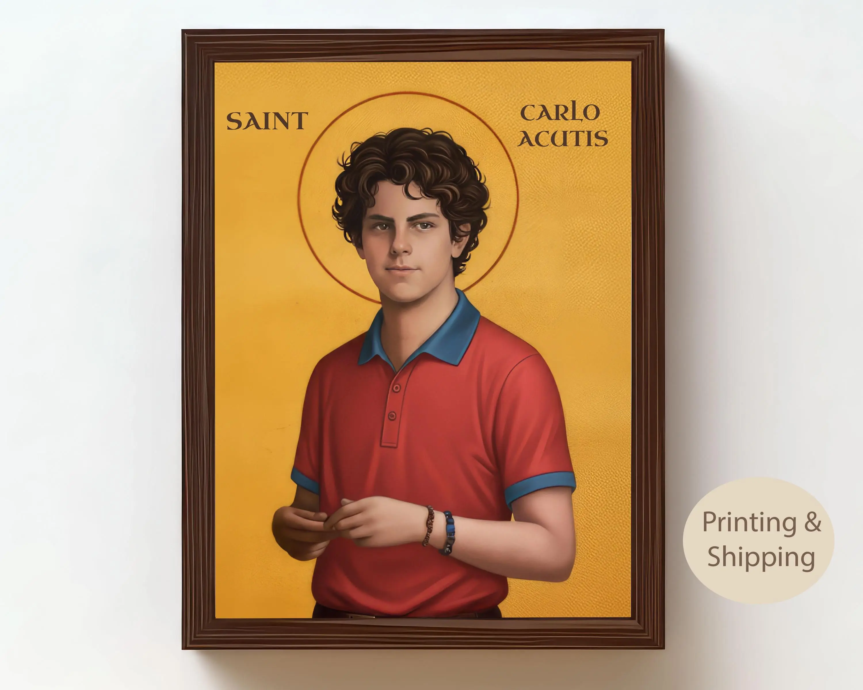 Saint Carlo Acutis Byzantine Icon, Catholic Wall Art, Religious ...