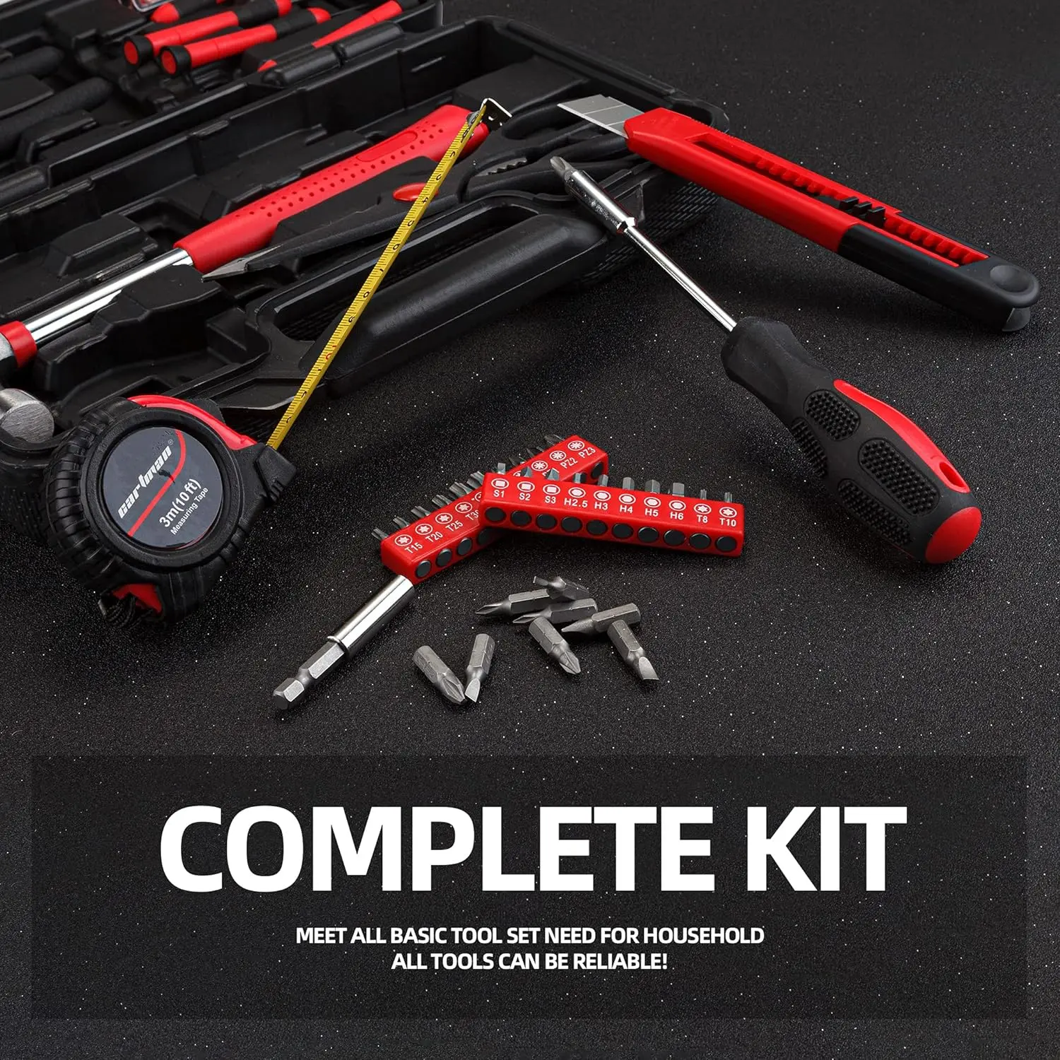 39 Piece All Purpose Household Tool Kit Small Basic Home Tool Set with ...