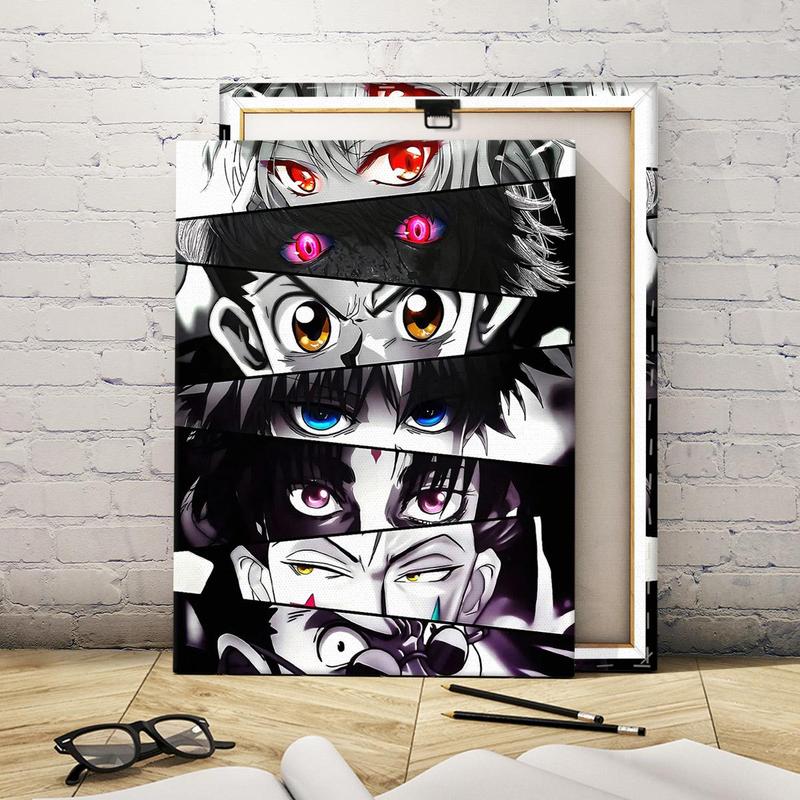 Cartoon Characters Pattern Wooden Framed Canvas Painting, 1 Count ...