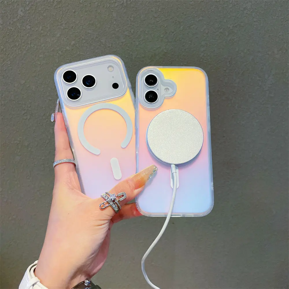NEW For Iphone 17 Pro Max Laser Color-Changing Matte Phone Case 17Pro ...