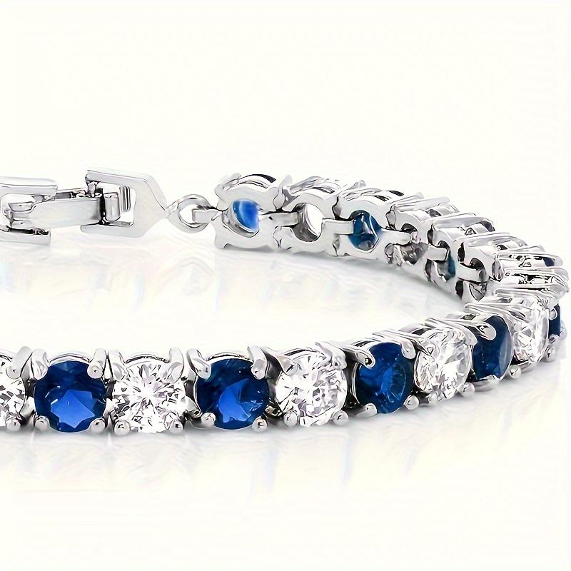 One Luxurious Italian 925 Silver Moissanite Bracelet, Meticulously ...