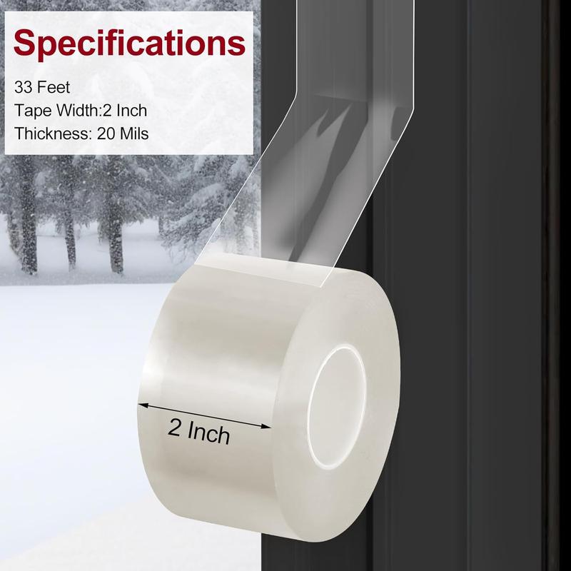 [Stop Cold Drafts] Transparent Window Sealing Tape (No Residue ...