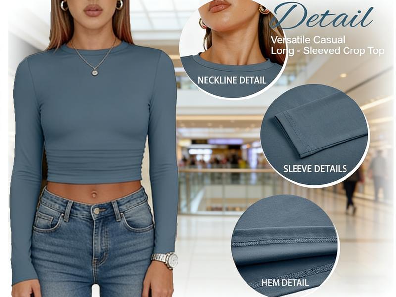 【Limited time deal】Women's Undershirt Long Sleeve SlimRound Neck Slim ...