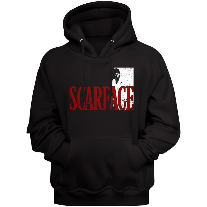 Scarface Graphic Hoodie for Men - Soft, Breathable Polyester, All ...